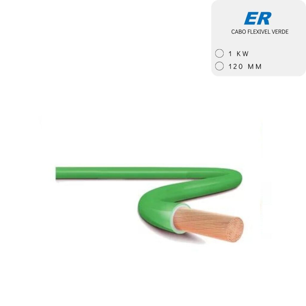 CABO FLEXIVEL 1KV 120,0MM VD COBRECOM/CONDUSCABOS/SIL - Eletrossetti